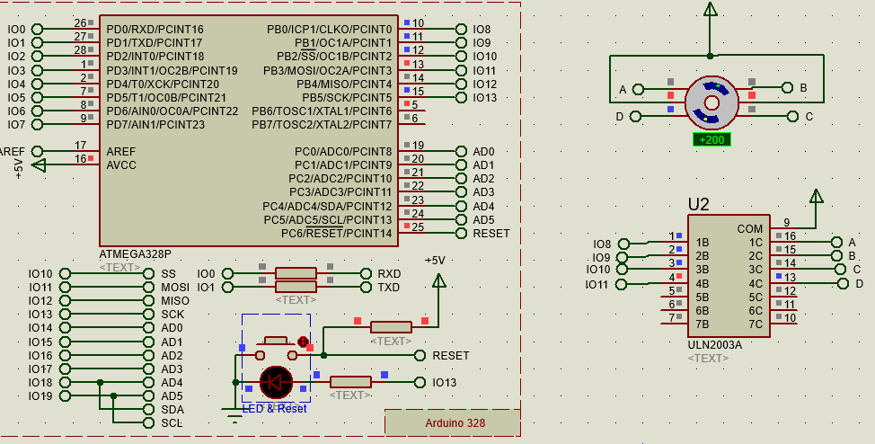 【proteus仿真】arduino Uno步进电机驱动示例proteus仿真arduino Uno步进电机 Csdn博客