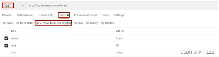 PostMan发送携带参数Get请求、Post请求及SpringMVC解决Post请求中文乱码问题_springmvc postman请求参数中文乱码-CSDN博客