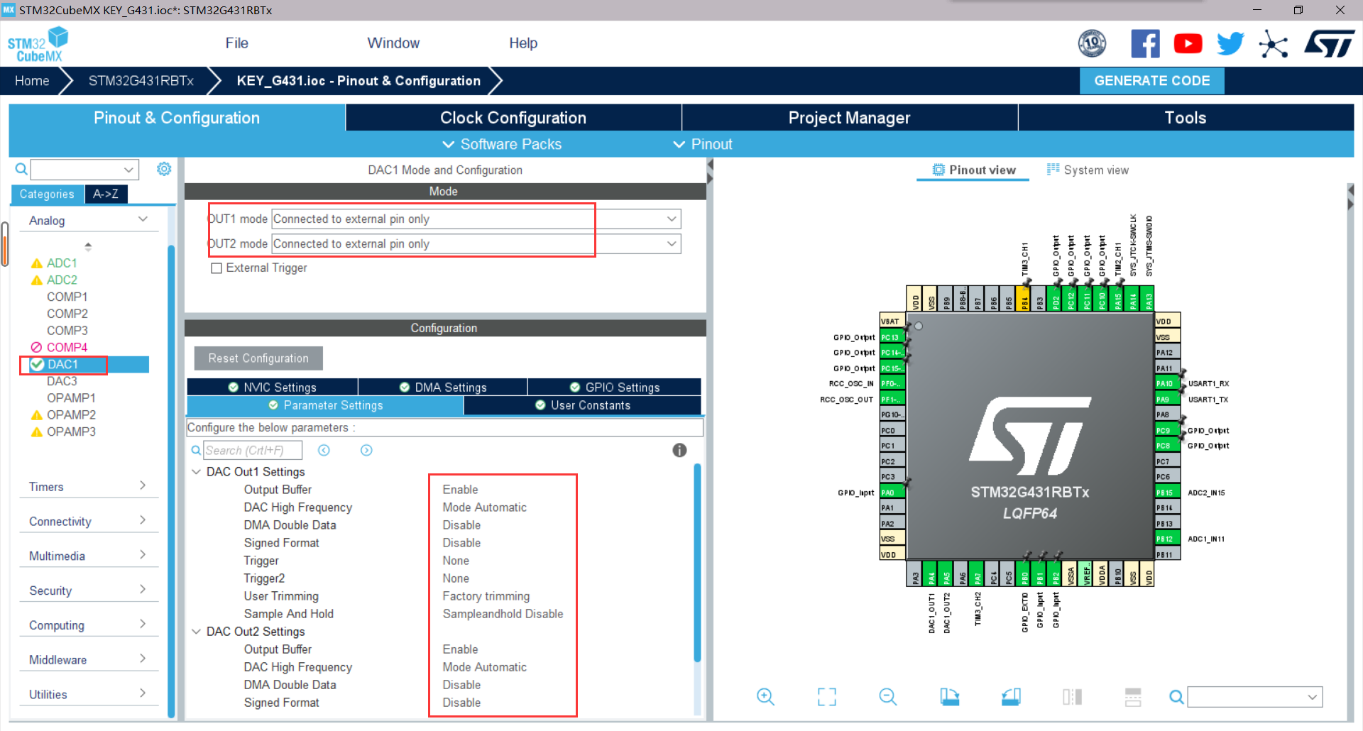 ⑩【蓝桥杯】STM32G4嵌入式竞赛实训平台（CT117E-M4）学习——DAC_蓝桥杯嵌入式竞赛平台-CSDN博客