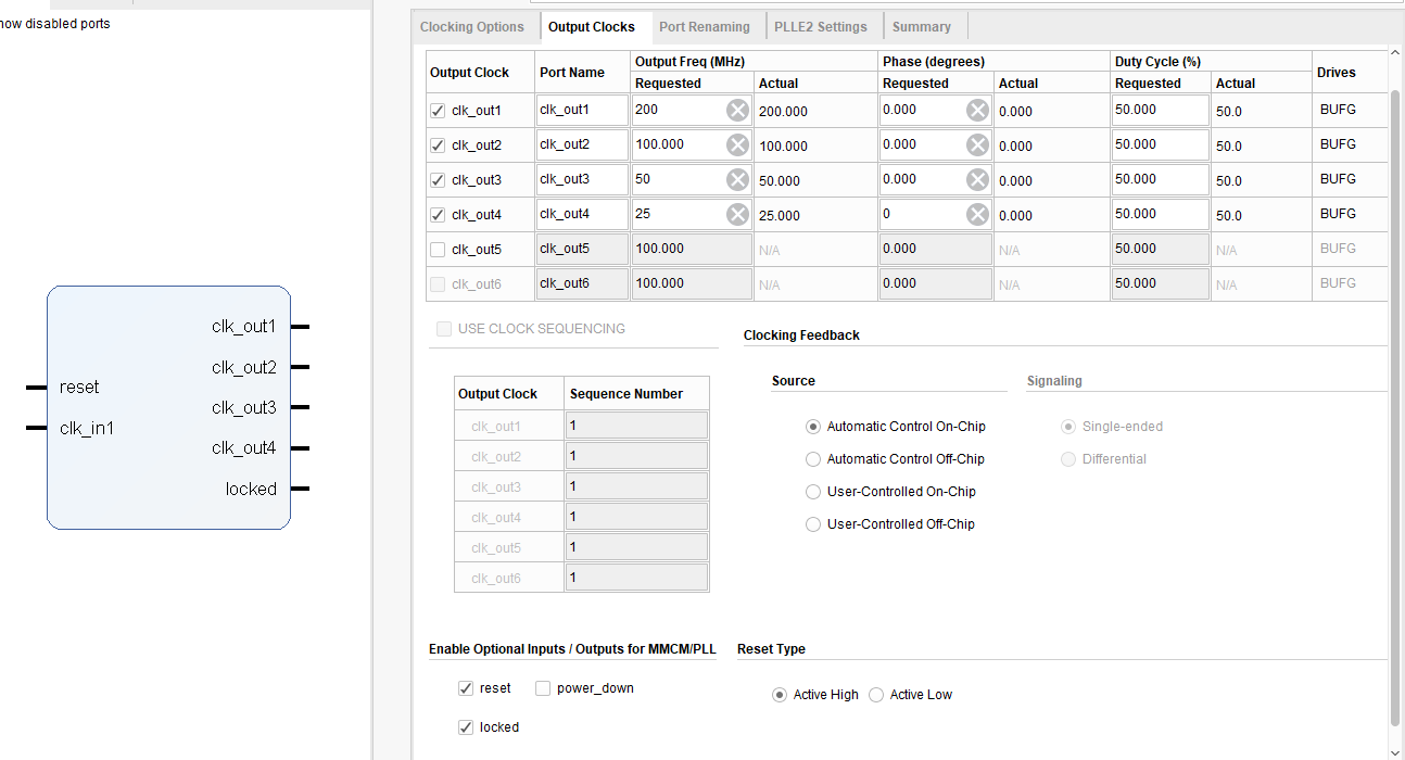 PLL (phase-locked loop) experiment under Vivado - Programmer Sought