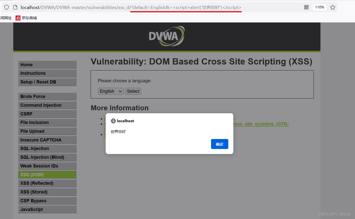 DVWA——XSS(DOM)_dvwaxssdom型在哪里改-CSDN博客