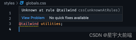 Unknown at rule @tailwindcss(unknownAtRules)-CSDN博客