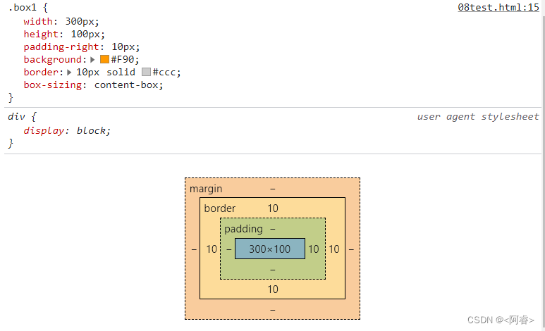 边框盒子 box-sizing 的 content-box 和 border-box属性_box-sizing: content-box ...