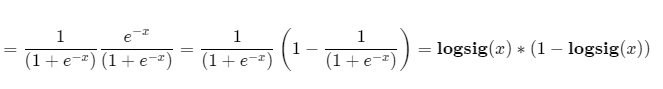 Tansig, logsig formula and derivative derivation - Programmer Sought