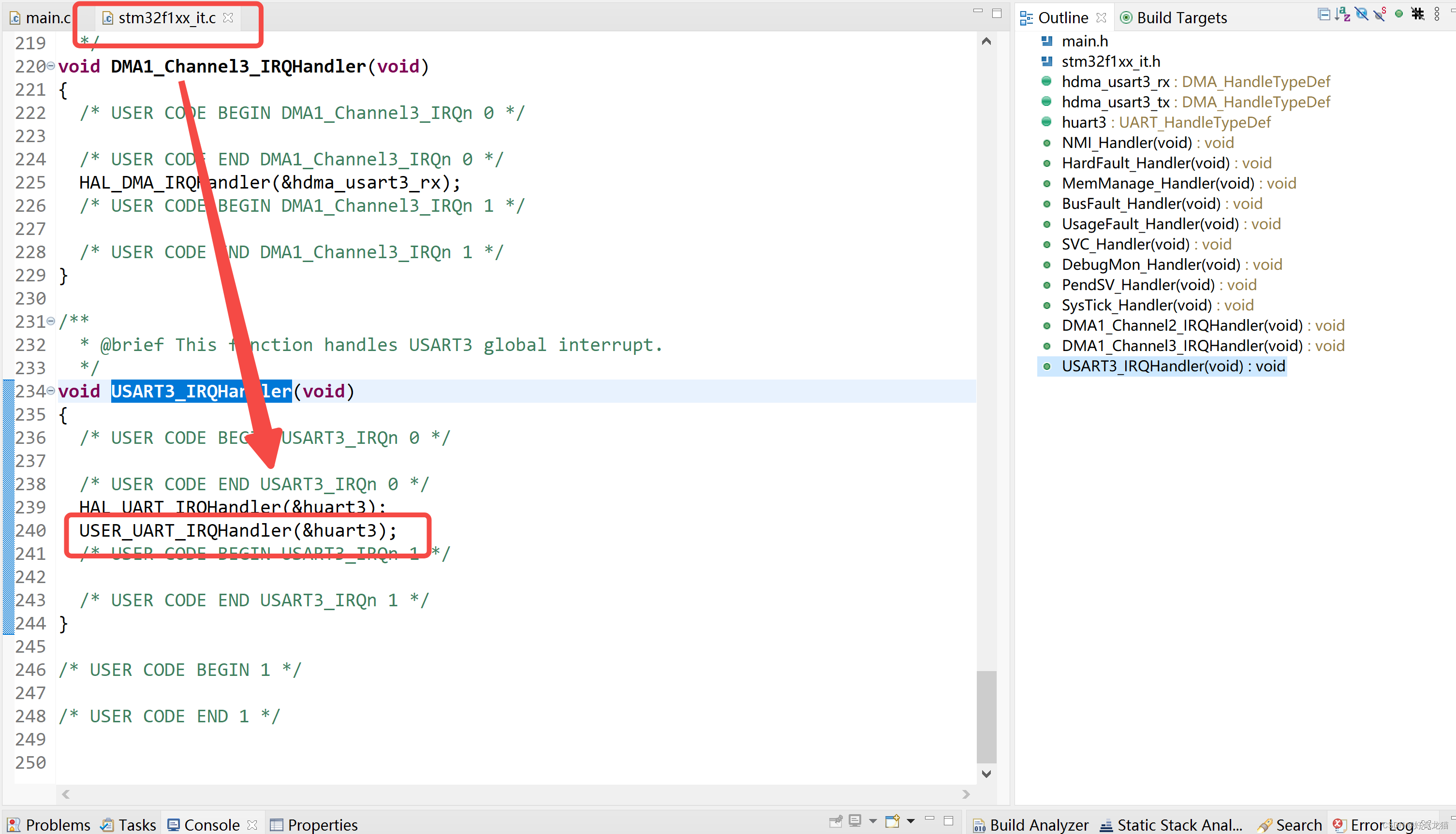 软件STM32cubeIDE下F103配置uart3+DMA收发+简单数据解析-基础样例】_cub配置uart的dma接收-CSDN博客