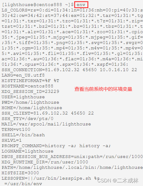 Linux命令之查看环境变量envlinux Env Csdn博客 