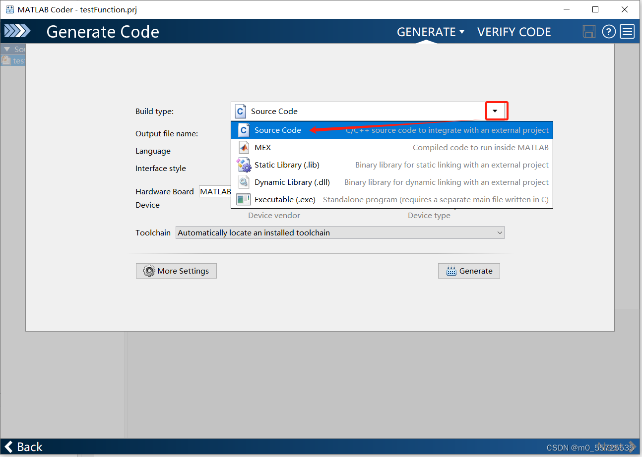 基于MATLAB2022a，将matlab code转换成C++ code并使用visual studio2019进行编译_matlab2022的编译在哪里-CSDN博客