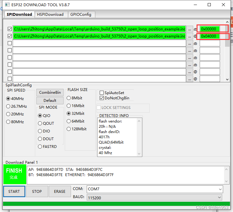 使用esp32 download tool给esp32烧录固件-CSDN博客