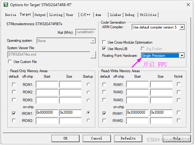 Stm32g474 Fpu 浮点处理单元应用和测试 Stm32g4 Pfu Csdn博客