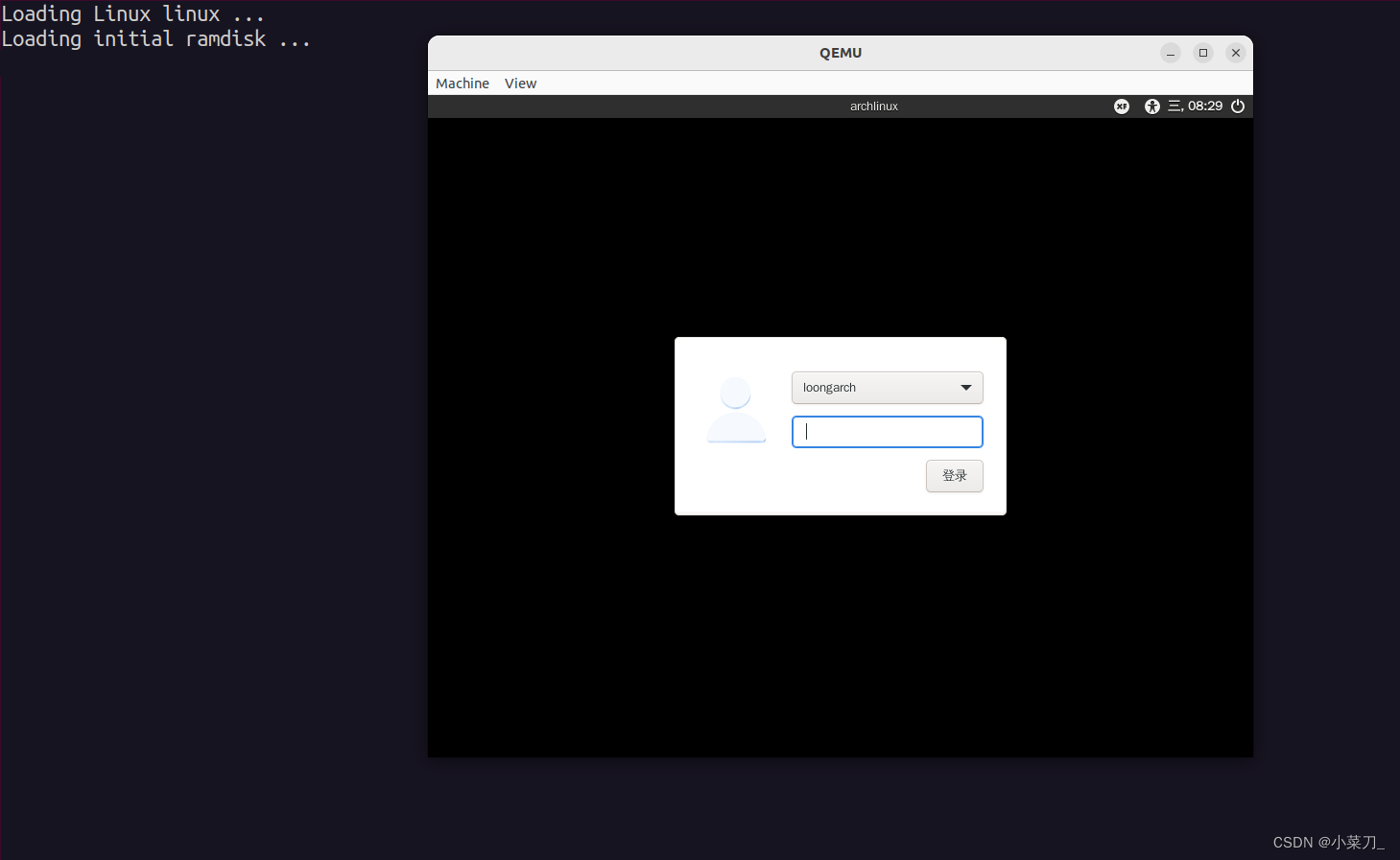 在x86平台体验龙芯LoongArch--使用Qemu-7.2安装LoongArch版的ArchLinux_archlinux loongarch-CSDN博客