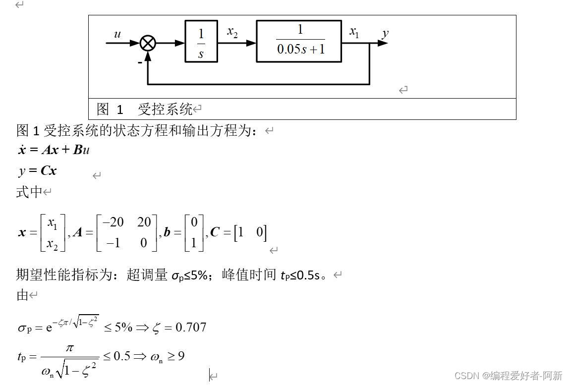 现代控制理论课程实验二：利用状态观测器实现状态反馈的系统设计现控实验利用状态观测器实现状态反馈的系统设计 Csdn博客 
