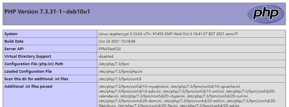 树莓派 4B 上搭建 LNMP 服务器（PHP7.3 + Nginx + Mariadb + phpMyAdmin）_树莓派 phpmyadmin nginx-CSDN博客