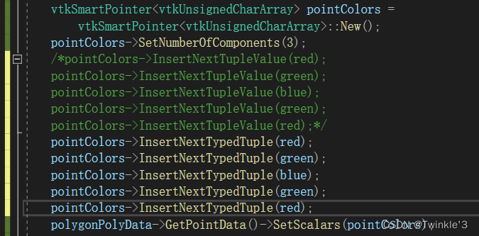 vtkUnsignedCharArray类中没有InsertNextTupleValue()函数_vtk insertnexttuplevalue-CSDN博客