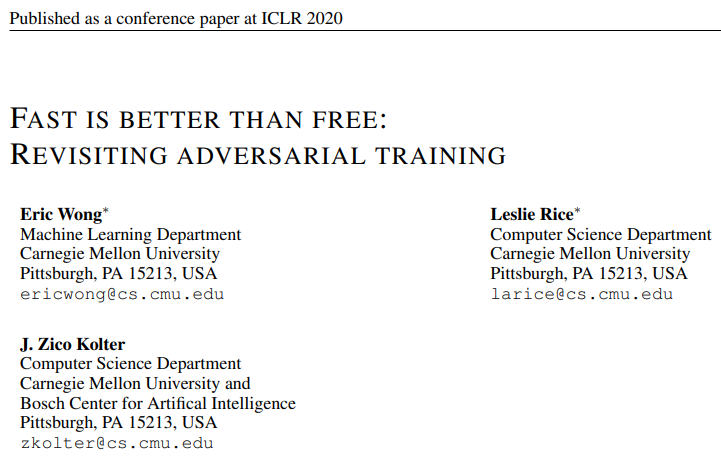 Fast is better than free: Revisiting adversarial training-CSDN博客