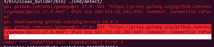 环境问题解决Get “https://proxy.golang.org/github.com/onsi/gomega/@v/v1.17.0.mod“: dial tcp 142.251.42 ...