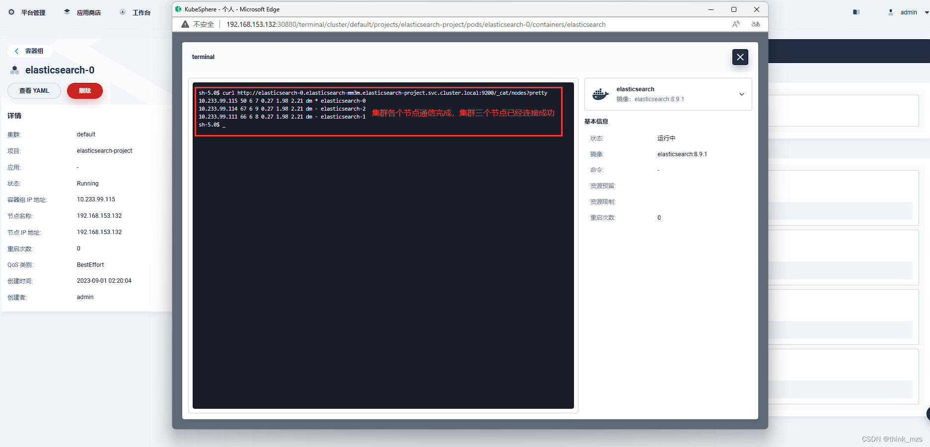 Kubesphere搭建ElasticSearch集群_kubesphere 安装elasticsearch-CSDN博客