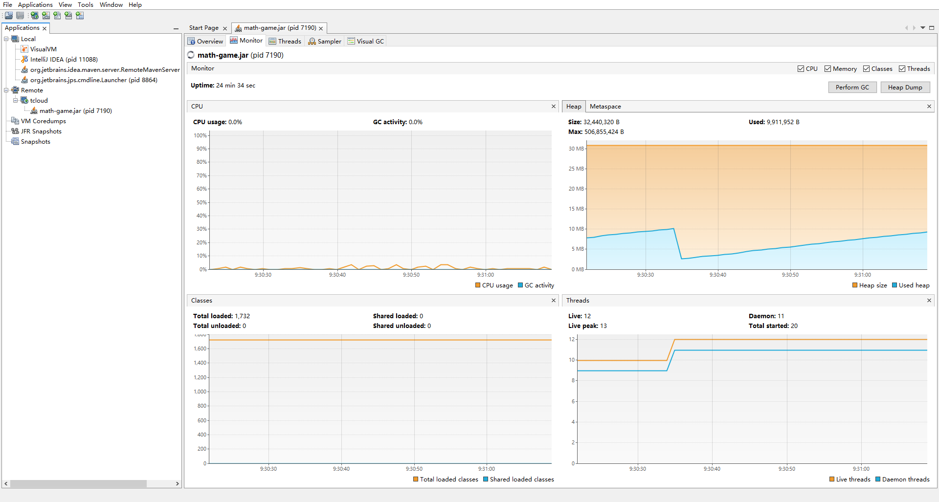 VisualVM【实践 02】远程JVM监控的JMX配置及No supported for this JVM问题处理（Jstatd报错踩坑不计其数）_not supported for ...