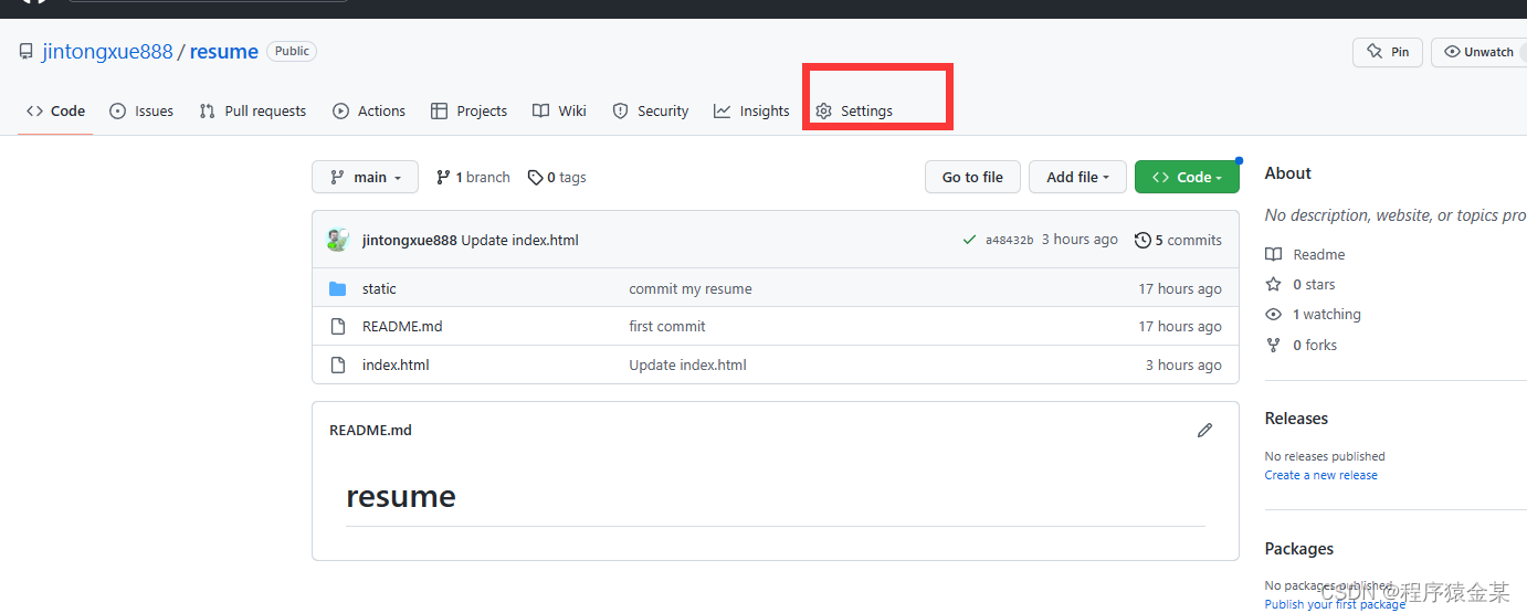 将简历部署到github上面_github简历-CSDN博客