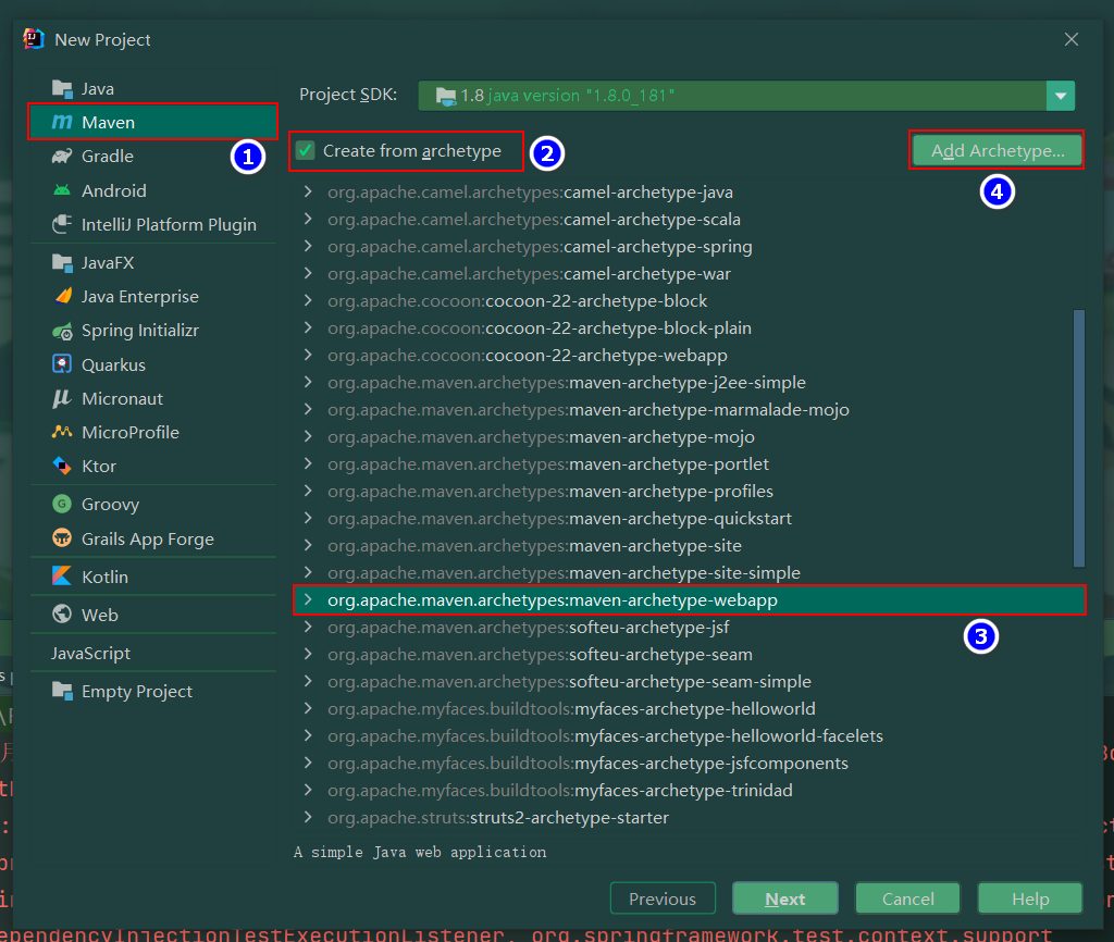 IntelliJ IDEA2021创建maven web项目或maven web模块_idea maven archetype怎么填-CSDN博客
