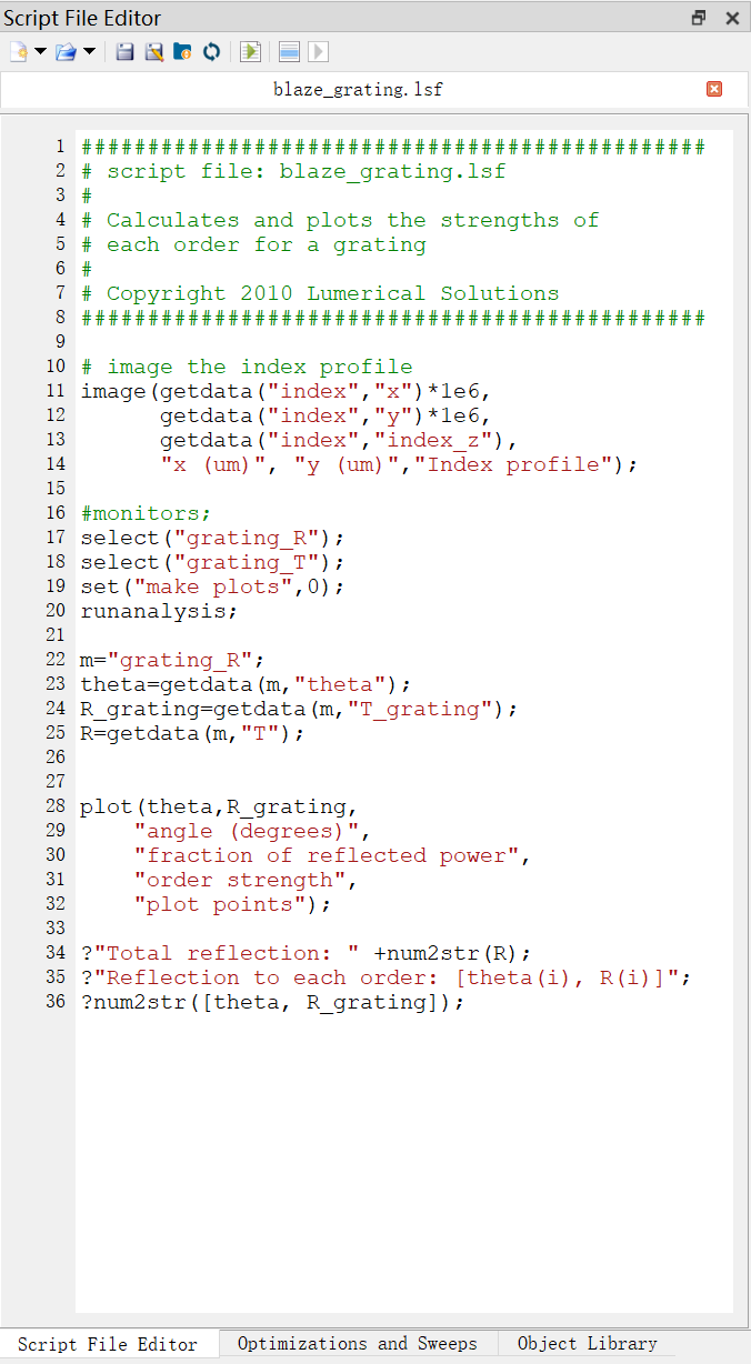 Lumerical官方案例、FDTD时域有限差分法仿真学习（一）——闪耀光栅(Blazed grating)_时域有限差分 计算光栅-CSDN博客