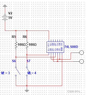 在Multisim中使用与非门及74LS00设计RS锁存器和D锁存器_用与非门(74ls00d)实现或逻-CSDN博客