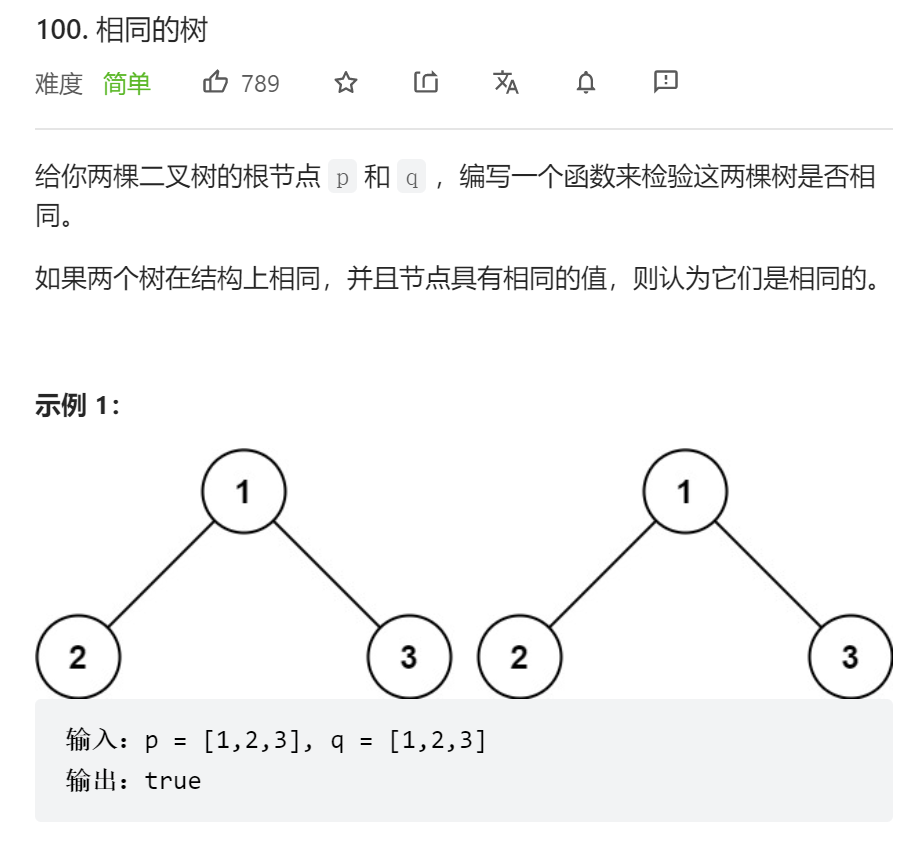 数据结构 判断两个树是否相同问题 判断两棵树是否相等算法数据结构 Csdn博客