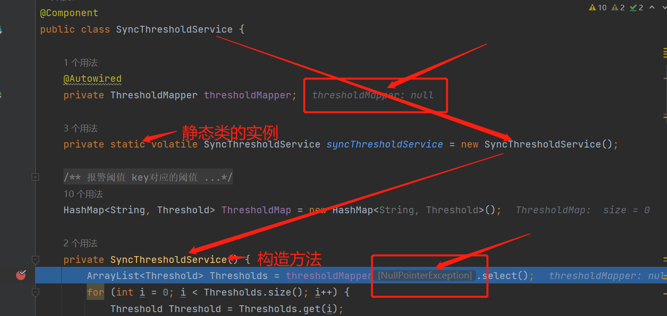 静态方法里调用注入的mapper显示为null_mapper注入为null-CSDN博客