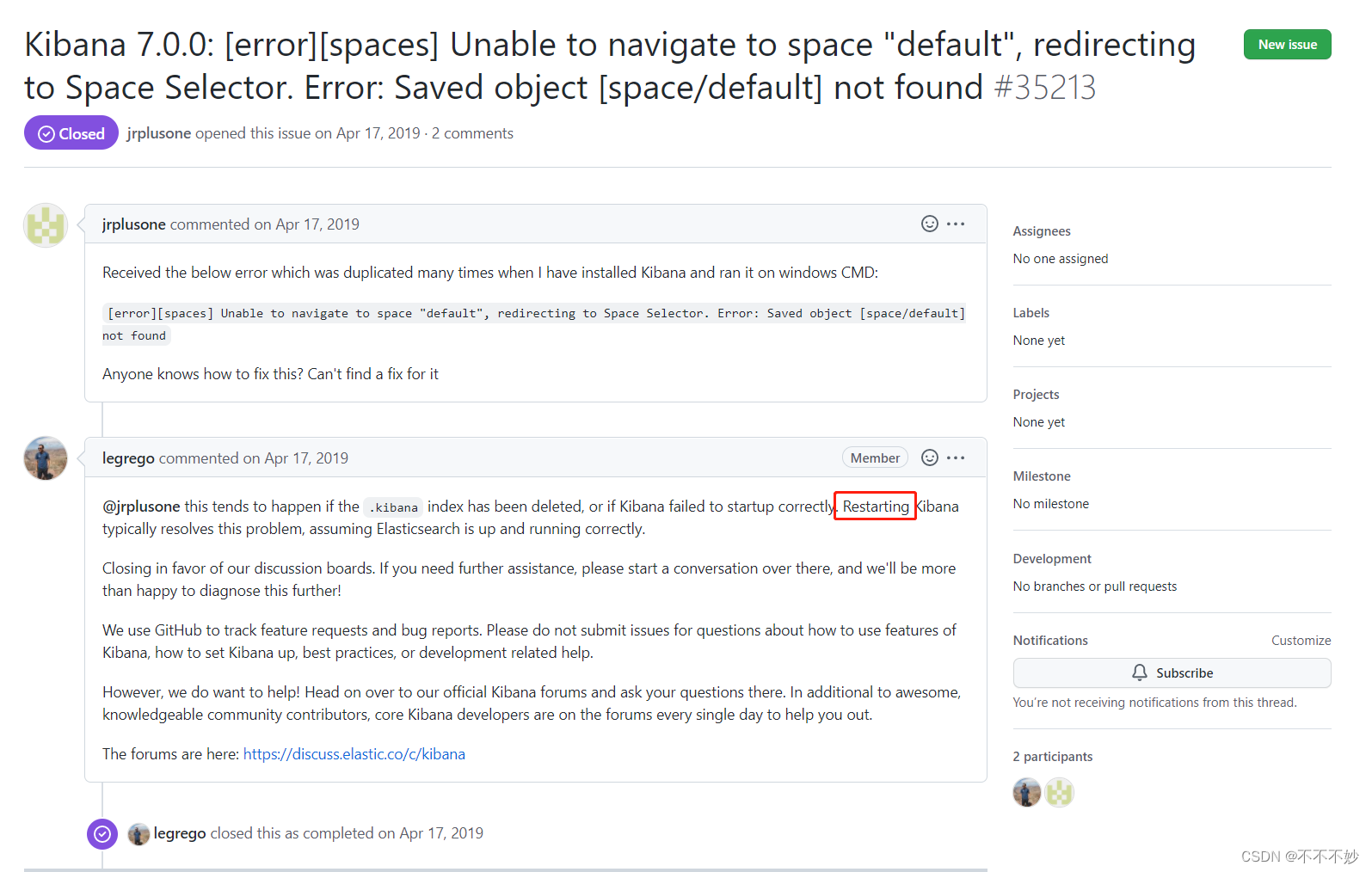 Kibana安装提示saved Object Spacedefault Not Foundlog 031616162 