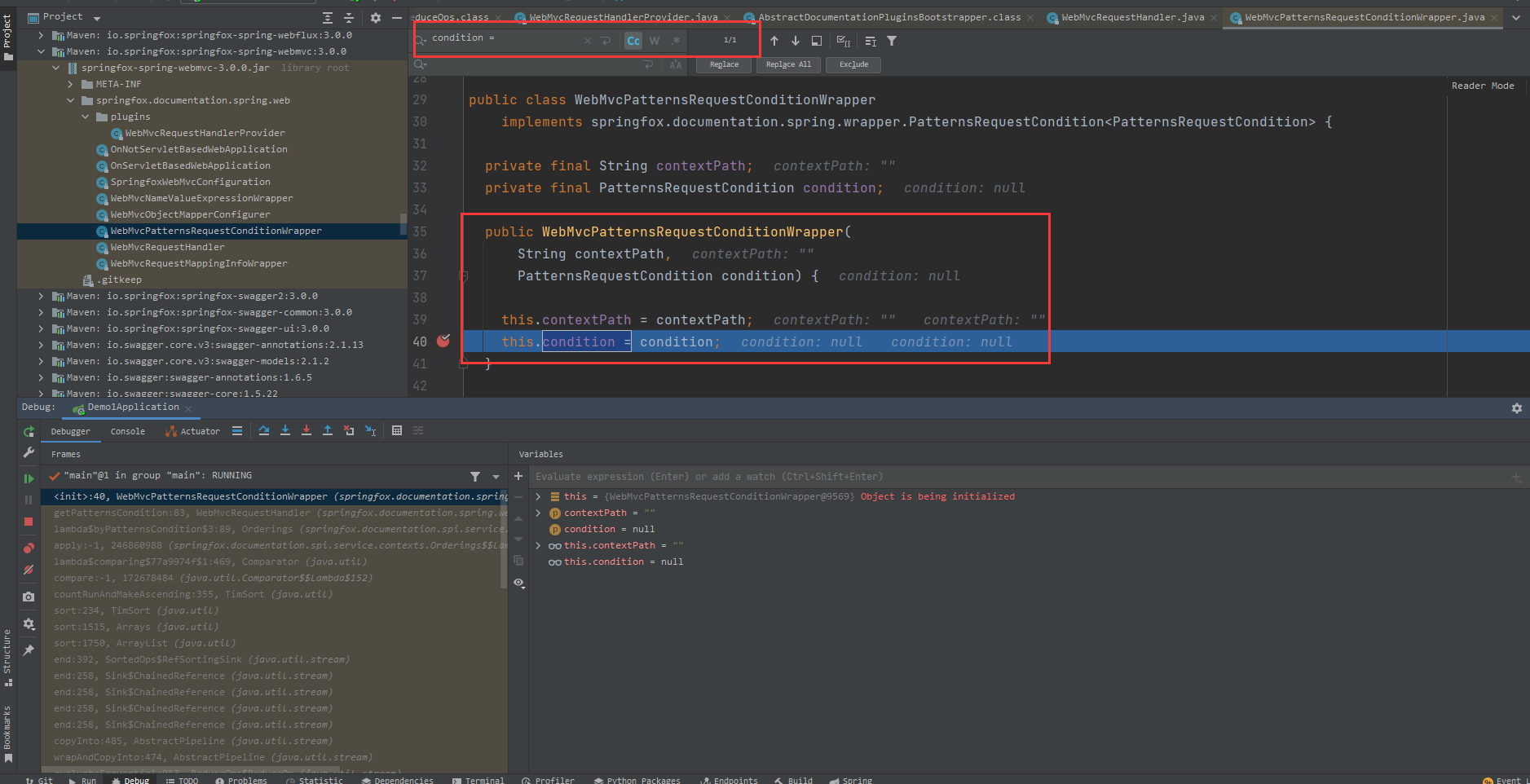 解决WebMvcPatternsRequestConditionWrapper.getPatterns NullPointerException 启动失败-CSDN博客