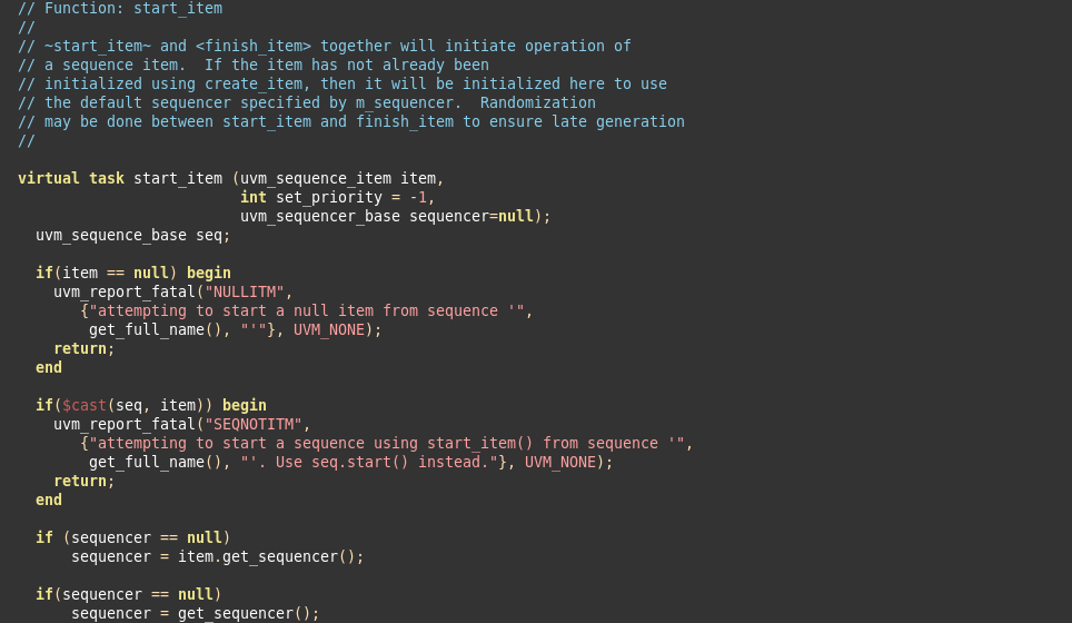UVM 使用start_item和finish_item指定sequencer发送item，比uvm_do_on更灵活。_start item-CSDN博客