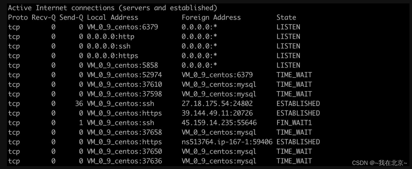 Linux之netstat命令详解_linux服务器netstat 查看closed状态连接-CSDN博客