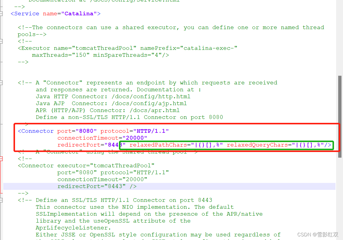Tomcat:java Lang Illegalargumentexception 在请求目标中找到无效字符。有效字符在rfc 7230和