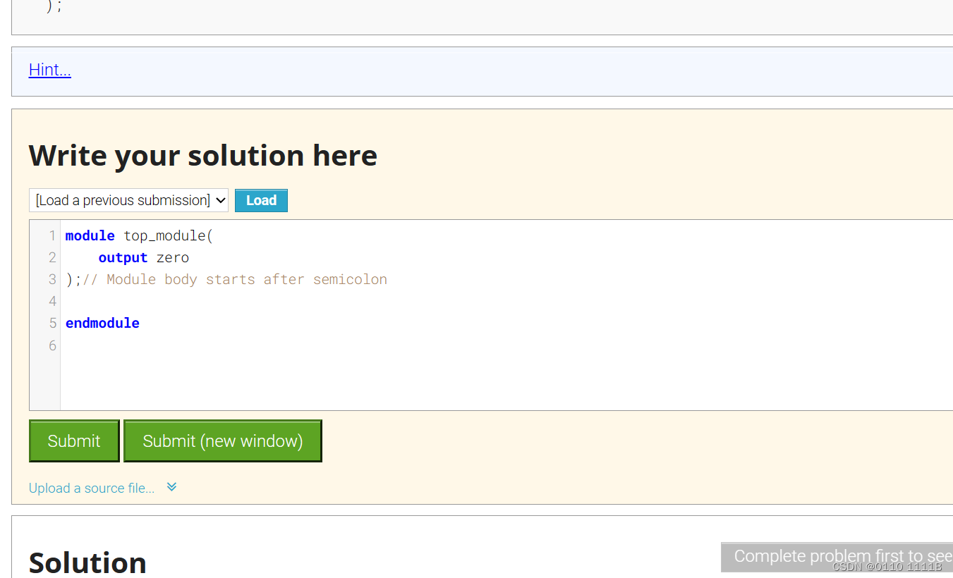 【hdlbits网站】初级使用（针对英语不好）hdlbits网站中文版 Csdn博客