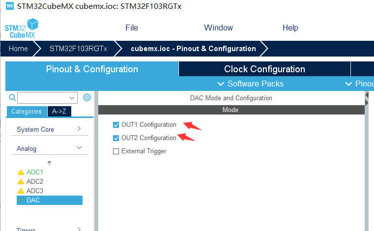 RT-Thread系统 STM32 DAC设备改进，直接调用系统DAC驱动函数设置输出电压_rtthread dac-CSDN博客
