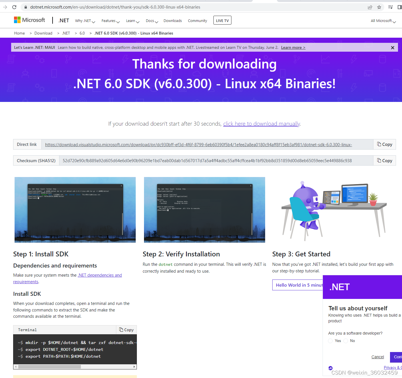 【Ubuntu 20.04.4 LTS 上安装 .NET 6.0 SDK】_ubuntu20安装dotnet6.0-CSDN博客