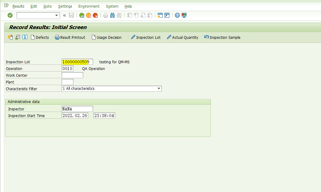SAP QM 执行事务代码QE01为检验批录入结果直接进入Multiple Specification标签页？_qe01手工评估-CSDN博客