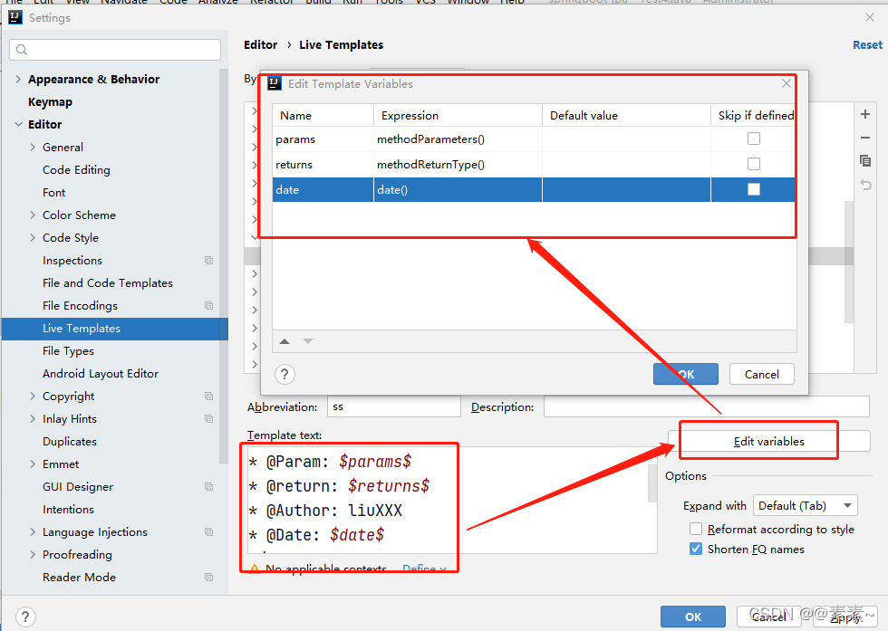 Intellij Idea中设置自动生成java类注释、方法注释(以及处理param数组问题)idea方法注释param Csdn博客
