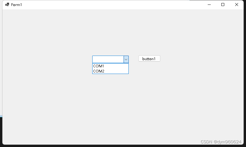 VS，C# ，在Form1.cs类里添加了combobox1 , 新建一个class1.cs类并在里面 public static void add 方法里面获取串口并把串口值赋值给 ...