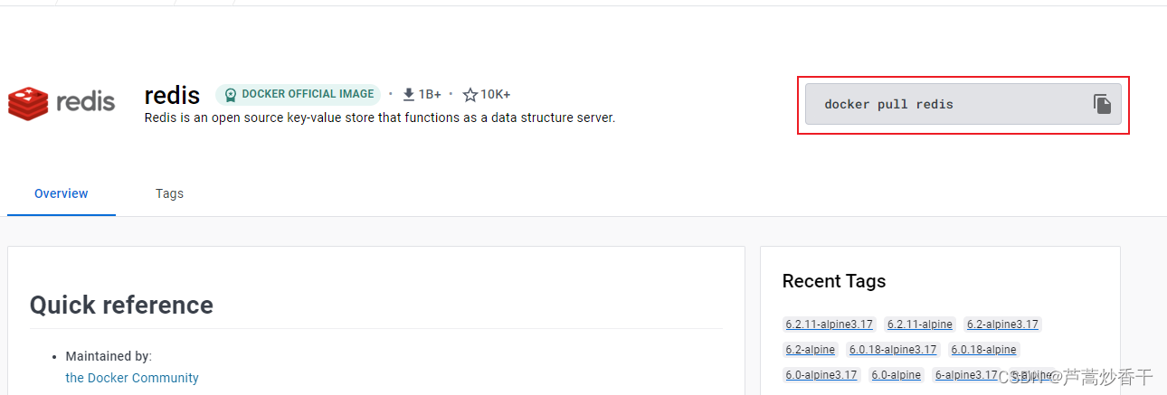 Docker安装之redis Docker Pull Redis 指定版本 Csdn博客