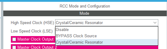 Stm32cubemx时钟源的选择bypass Clock Csdn博客 