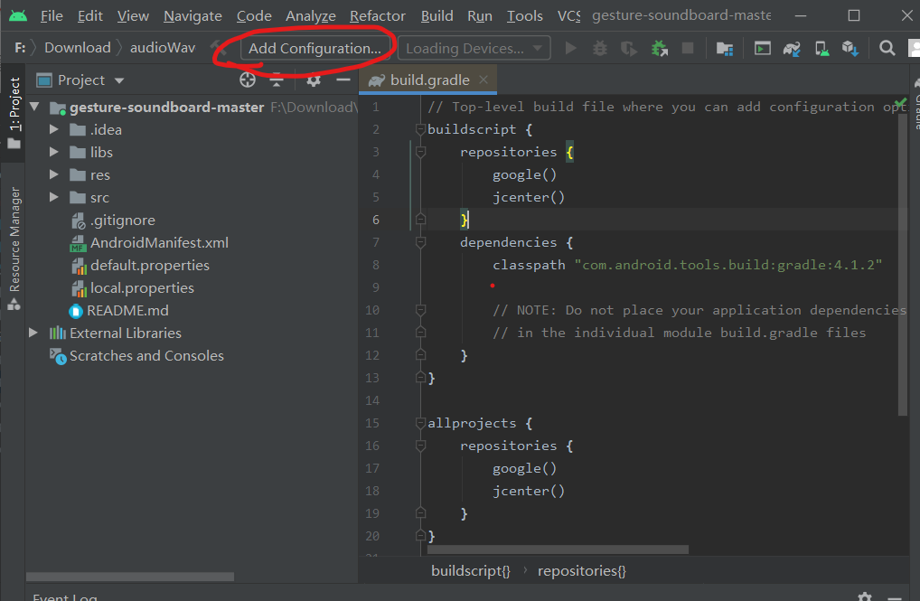 GitHub Java项目导入Android studio需要 add configuration问题_java add ...