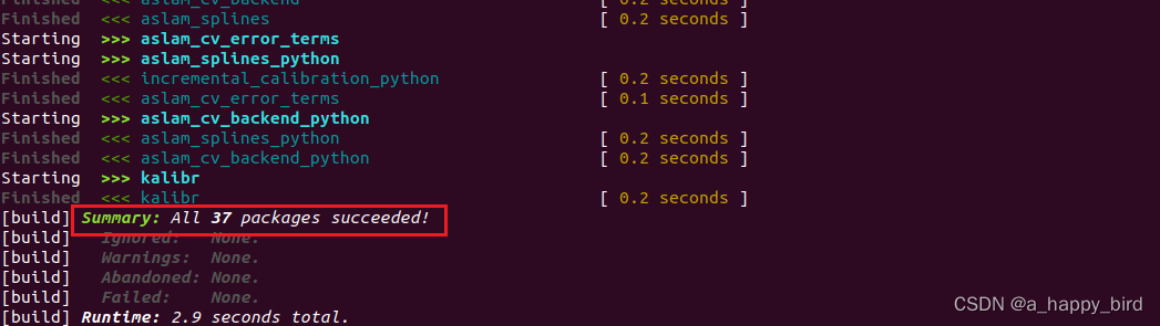 【精选】【Linux配置五】 Ubuntu18.04+kalibr标定工具箱安装编译_kalibr编译_a_happy_bird的博客-CSDN博客