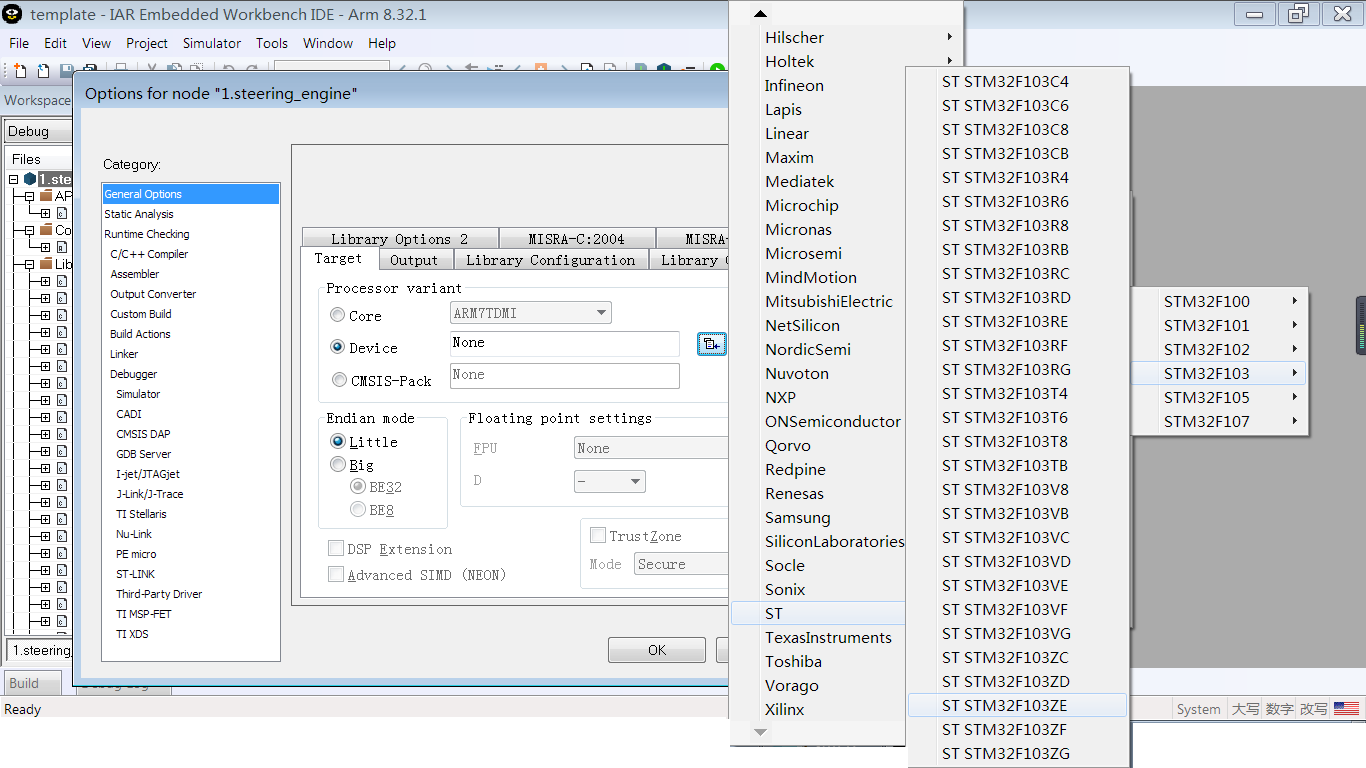 IAR建立STM32F103ZET6工程_stm32f103vet6 iar工程-CSDN博客