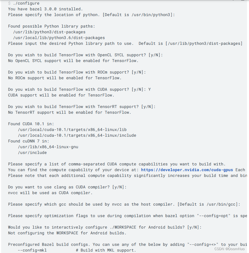 Ubuntu1804上进行tensorflow1140的源码编译ubuntu Tensorflow 1 源码编译 Csdn博客