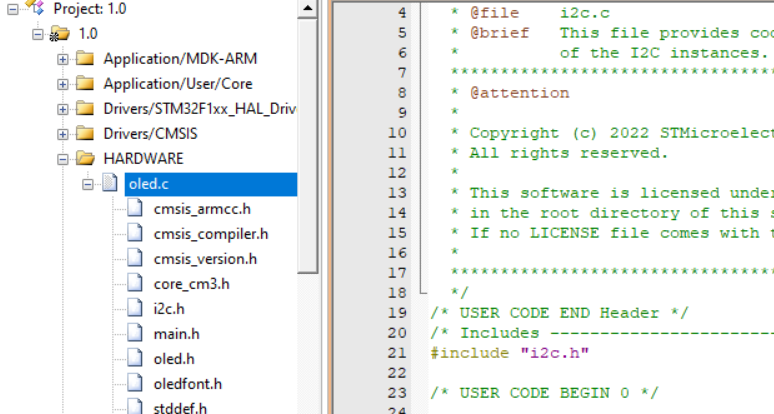 STM32HAL库应用-硬件IIC驱动OLED_hal库硬件iic驱动oled-CSDN博客