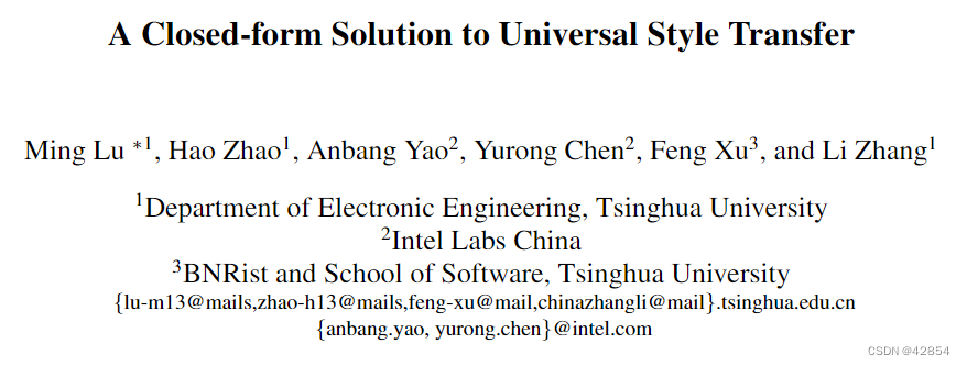 【翻译】A Closed-form Solution to Universal Style Transfer_adain和wct的区别-CSDN博客