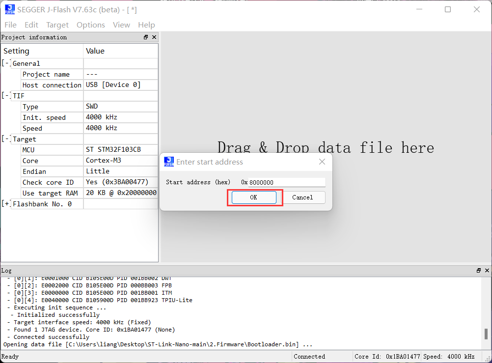JLink下载hex、bin文件_jlink 下载bin-CSDN博客