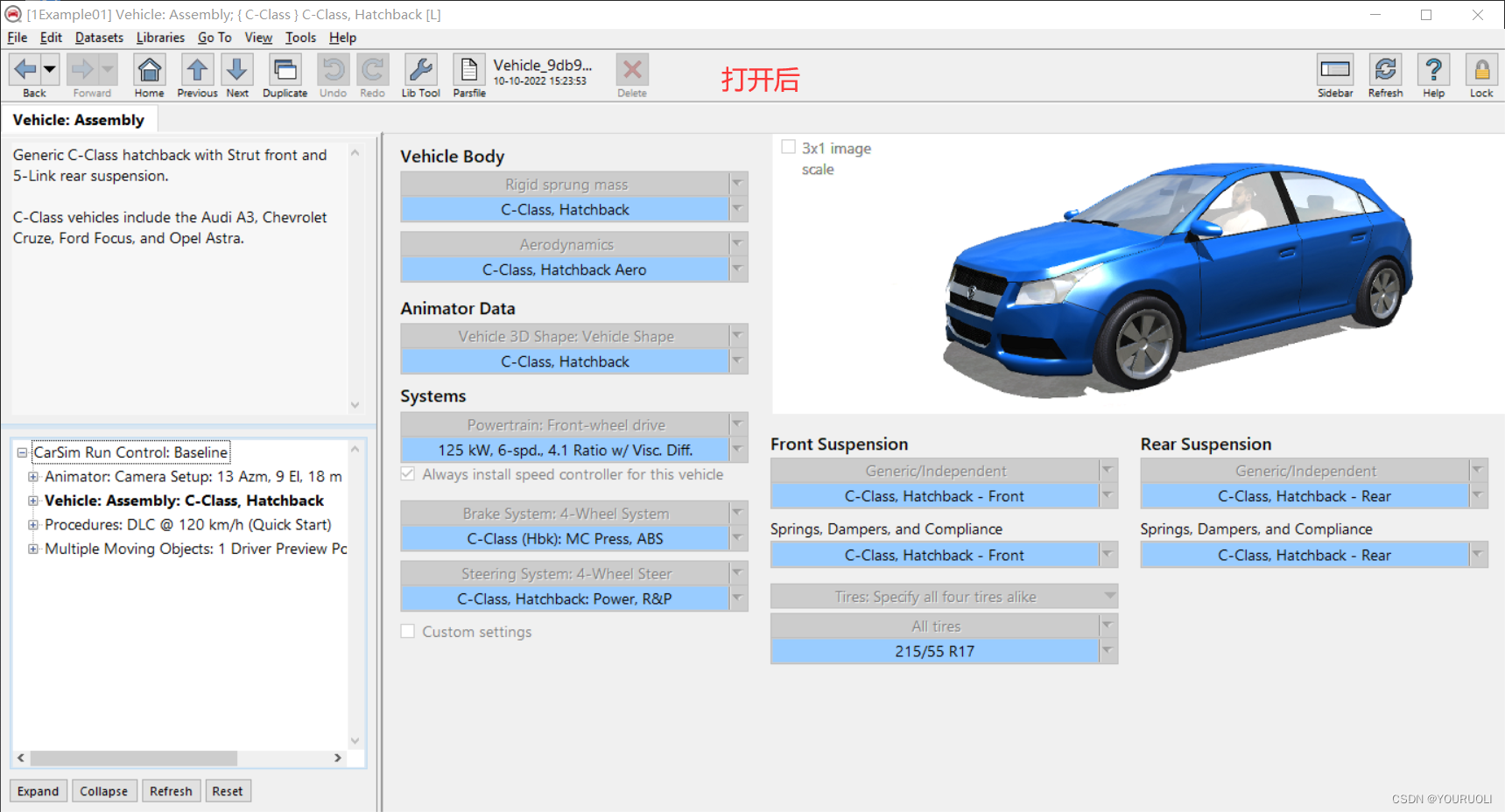 CarSim教程（二）- 操作实例_carsim数据集导入-CSDN博客