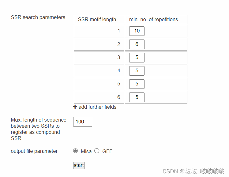 叶绿体基因组简单重复序列（SSRs）分析_miss 输出结果 gff 而不是.misa-CSDN博客