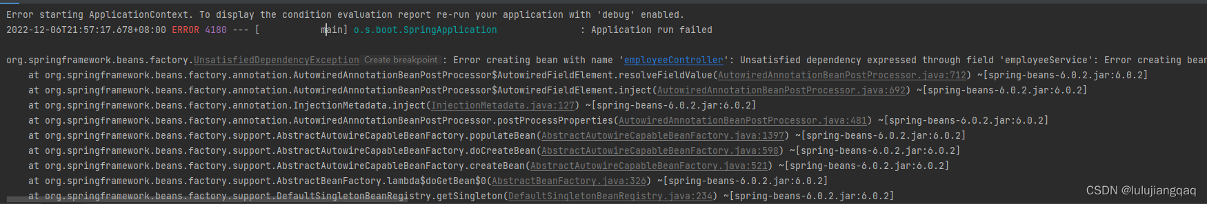关于mp和springboot启动项目时报错error Starting Applicationcontext To Display The Condition Evaluation